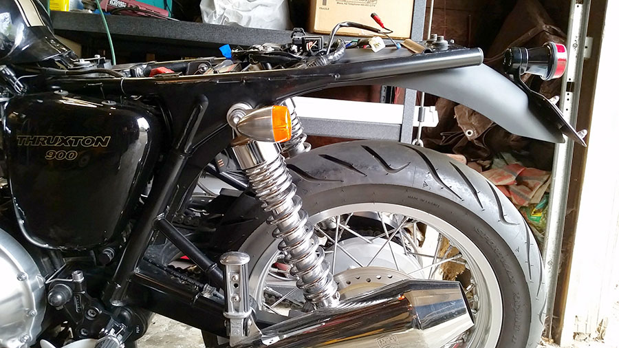 How to Bob, But Not Eliminate a Thruxton Rear Fender | Triumph ...